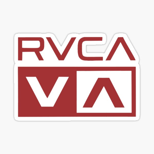 "red rvca va logo " Sticker for Sale by GerardRempel | Redbubble
