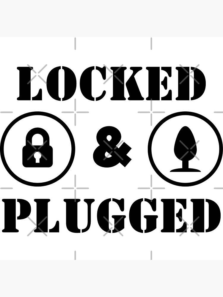 "Locked and Plugged Sissy Chastity Locktober" Sticker for Sale by ...