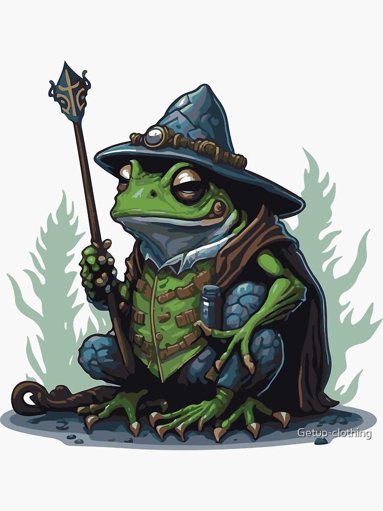 "Wizard Frog" Sticker for Sale by Getup-clothing | Redbubble