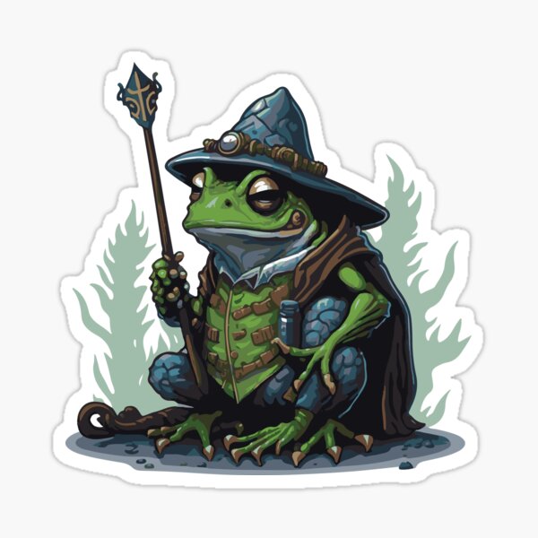 "Wizard Frog" Sticker for Sale by Getup-clothing | Redbubble