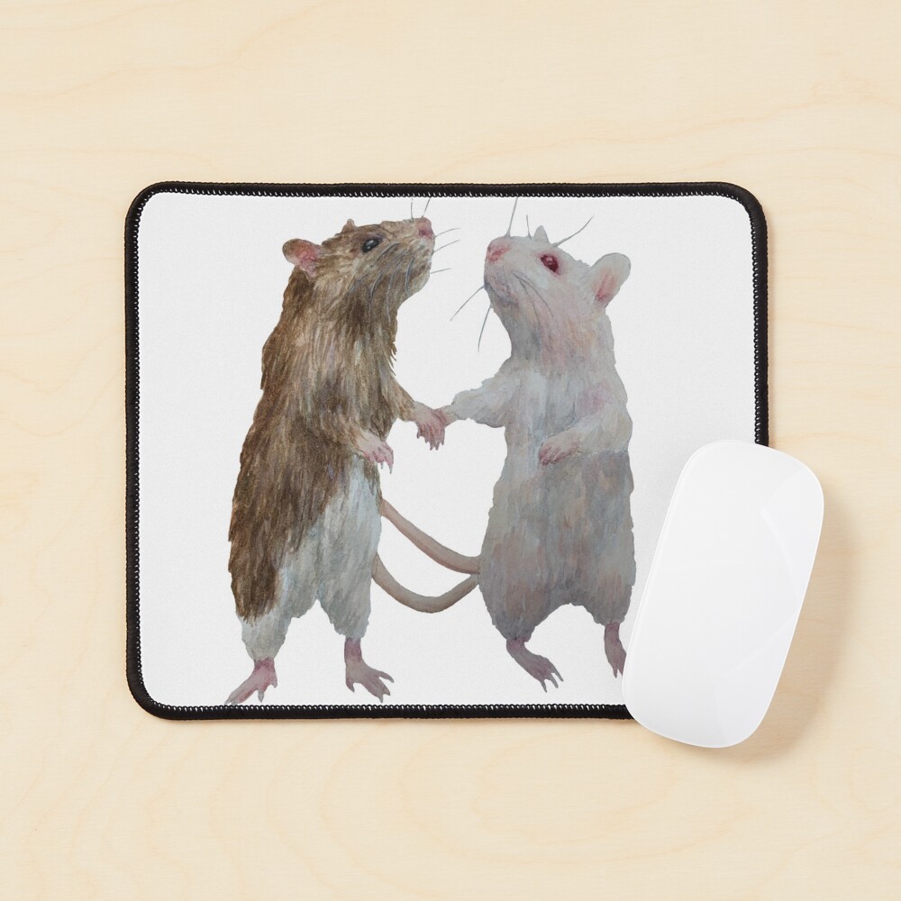 "Rats Holding Hands" Sticker for Sale by paintedpalette3 | Redbubble