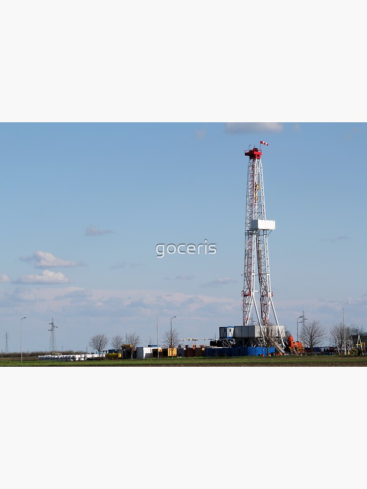 "oil drilling rig on field" Sticker for Sale by goceris | Redbubble