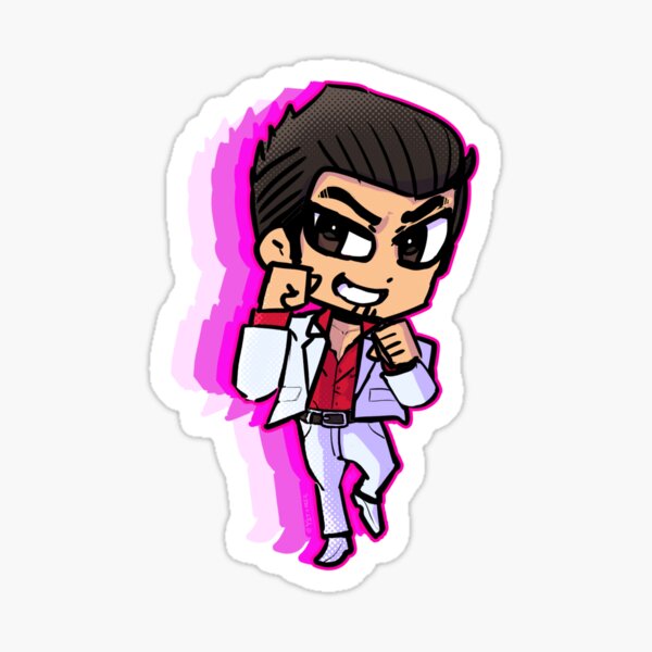 "Kiryu Kazuma Yakuza Rush Style Chibi " Sticker for Sale by Yithmir ...