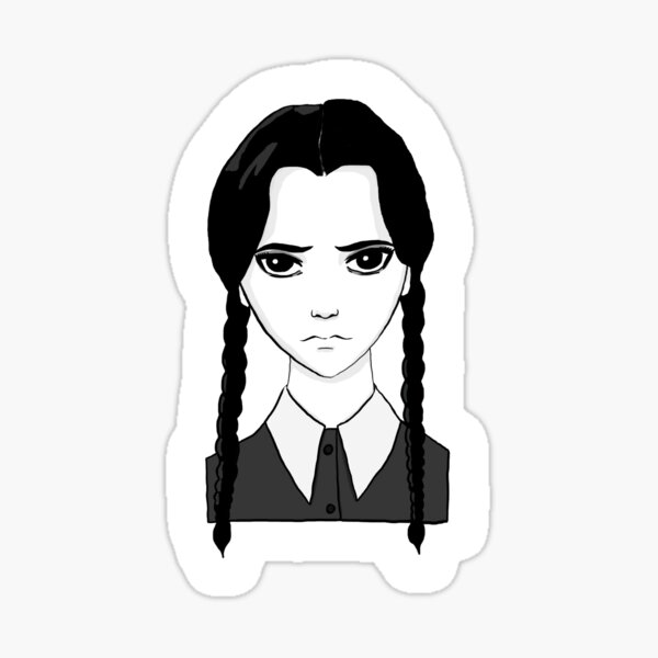 "Wednesday Addams Sticker" Sticker for Sale by FunKi-FunKi | Redbubble