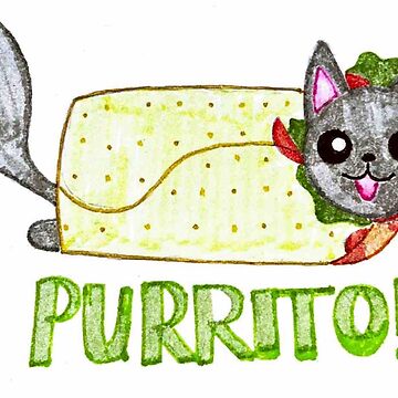 "Cat Purrito" Sticker for Sale by mArtisticOasis | Redbubble