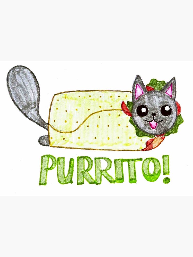 "Cat Purrito" Sticker for Sale by mArtisticOasis | Redbubble