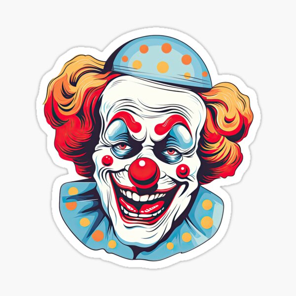 "Vintage Creepy Clown" Sticker for Sale by Studio-g | Redbubble