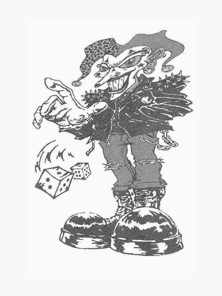 "The Garden Punk Jester" Sticker for Sale by punkplanette | Redbubble