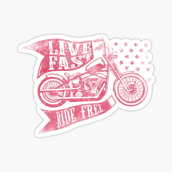 "live fast ride free" Sticker by YaelleDark | Redbubble