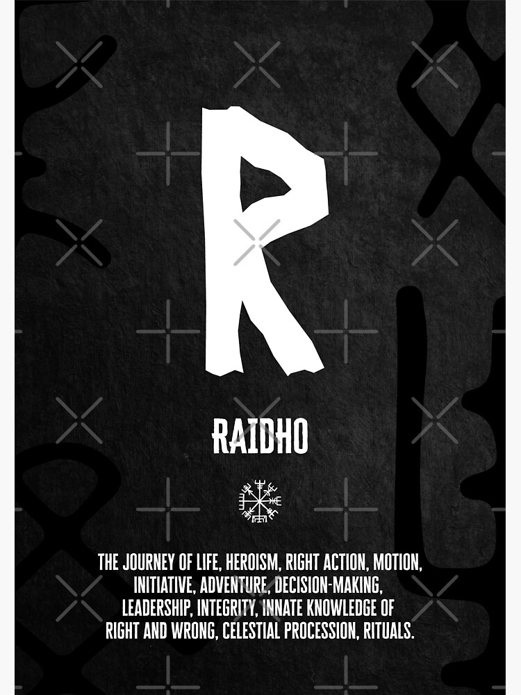 "ELDER FUTHARK 'RAIDHO' - RUNE POSTER" Sticker for Sale by DAKAstudio ...