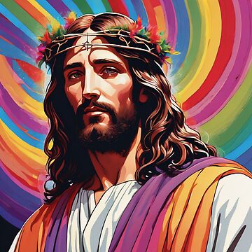 "Rainbow Jesus" Sticker for Sale by SaviorShirts | Redbubble