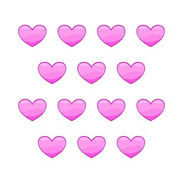 "Cute pink hearts sticker pack" Sticker for Sale by MojaDoodles | Redbubble