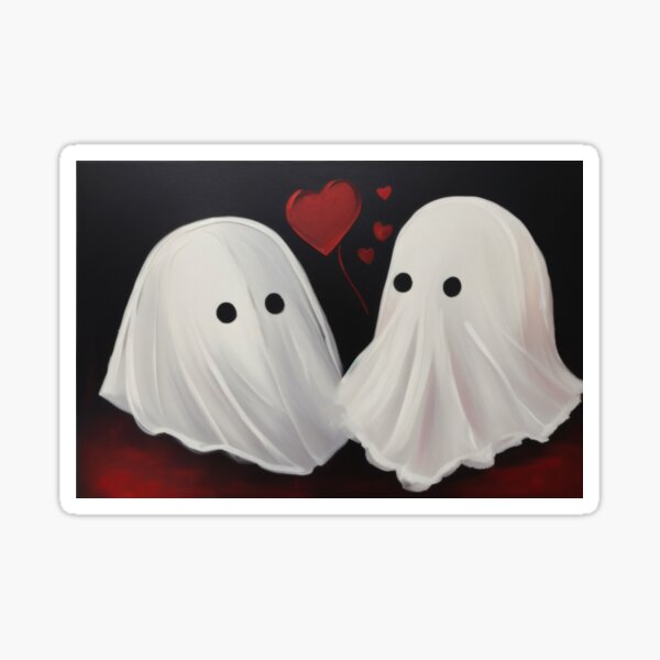 "Cute romantic spooky sheet ghost gothic love heart " Sticker for Sale ...