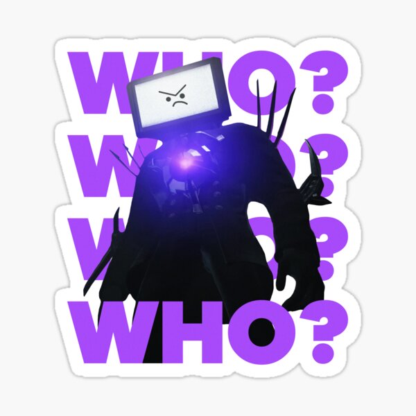 "Titan Tv Man Angry! - Skibidi Toilet" Sticker by SkibidiStore | Redbubble