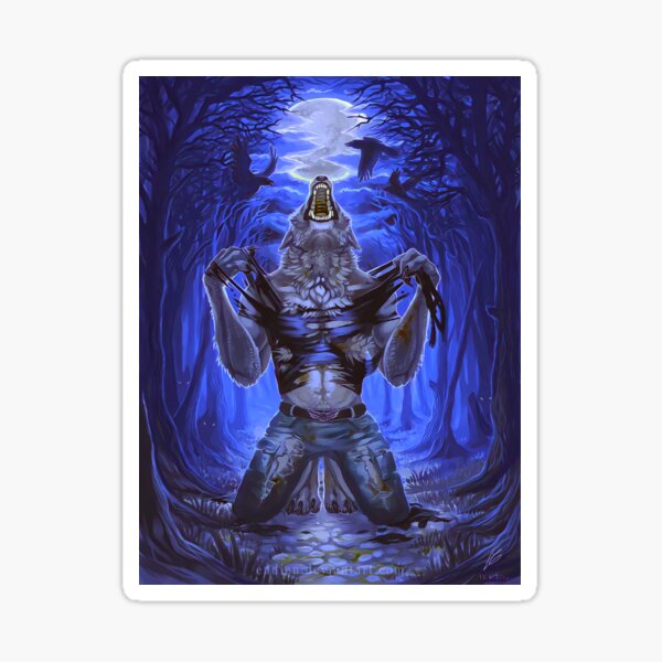 "Werewolf Ripping Meme wolf ripping shirt" Sticker for Sale by ...