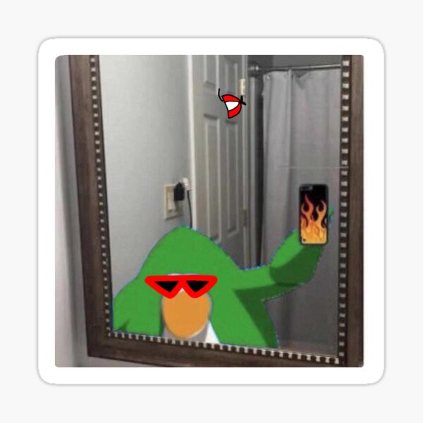 "isaacwhy mirror pic" Sticker for Sale by PearlypinkXD | Redbubble