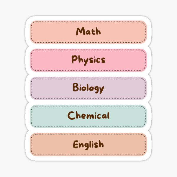 "School Subjects " Sticker for Sale by leinapitze | Redbubble