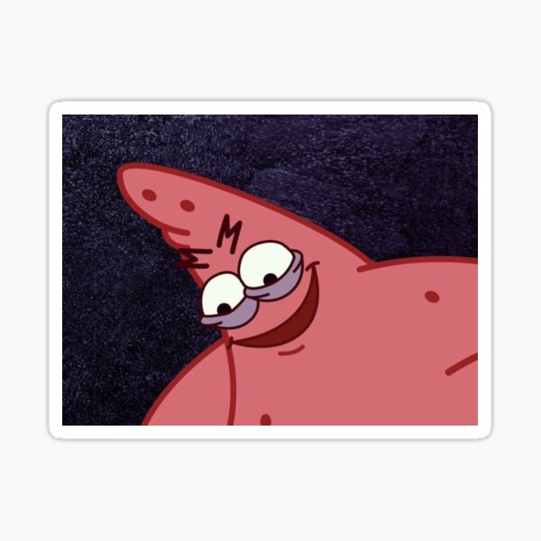 "Evil Patrick Meme in HD" Sticker for Sale by Sbooth9 | Redbubble