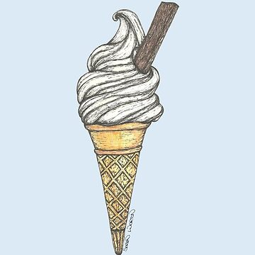 "99 Flake Ice Cream" Art Print for Sale by SerenSketches | Redbubble