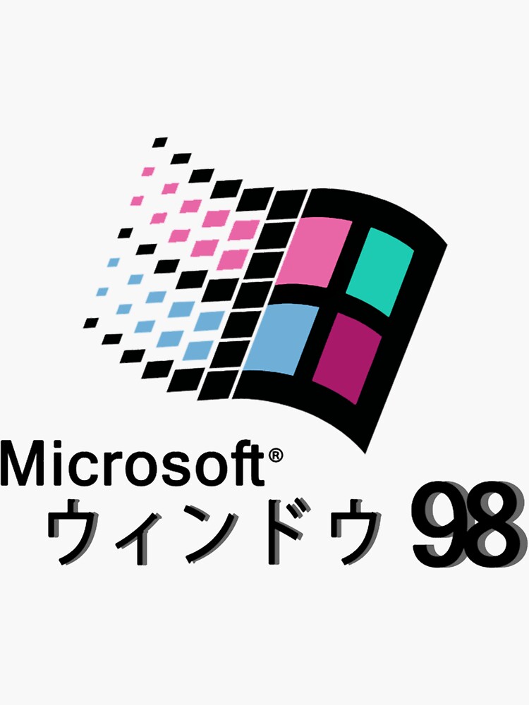 "Microsoft Windows 98 Vaporwave Classic" Sticker for Sale by dirkpro989 ...