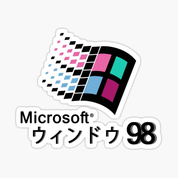 "Microsoft Windows 98 Vaporwave Classic" Sticker for Sale by dirkpro989 ...