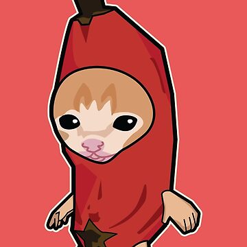 "Red Happy Hapi Banana Cat Meme" Sticker for Sale by Rzera- | Redbubble