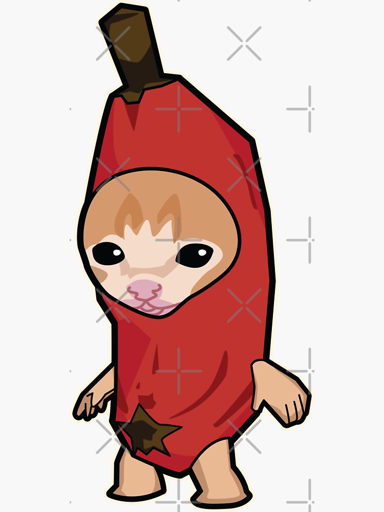 "Red Happy Hapi Banana Cat Meme" Sticker for Sale by Rzera- | Redbubble
