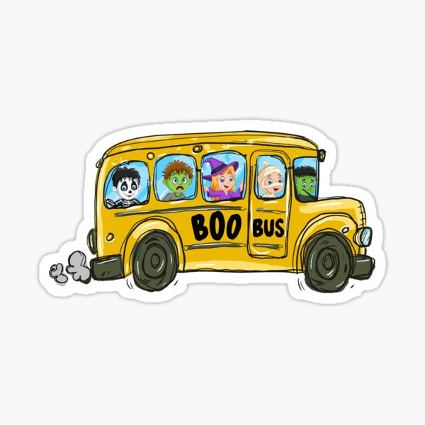 "Boo Bus Transportation Squad Funny School Bus Teacher" Sticker for ...