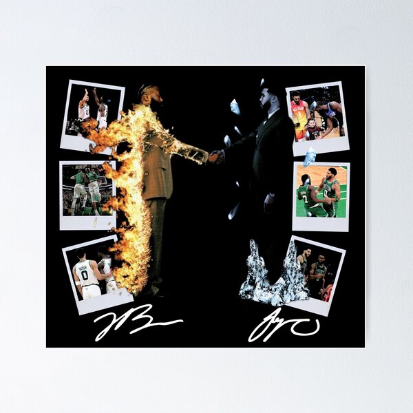 "Jaylen Brown & Jayson Tatum Fire and Ice" Poster for Sale by ...