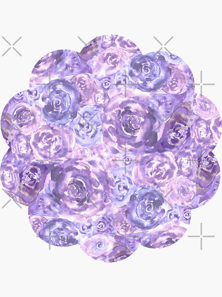 "Watercolor Roses. Pantone Color of the Year 2018: Ultra Violet ...
