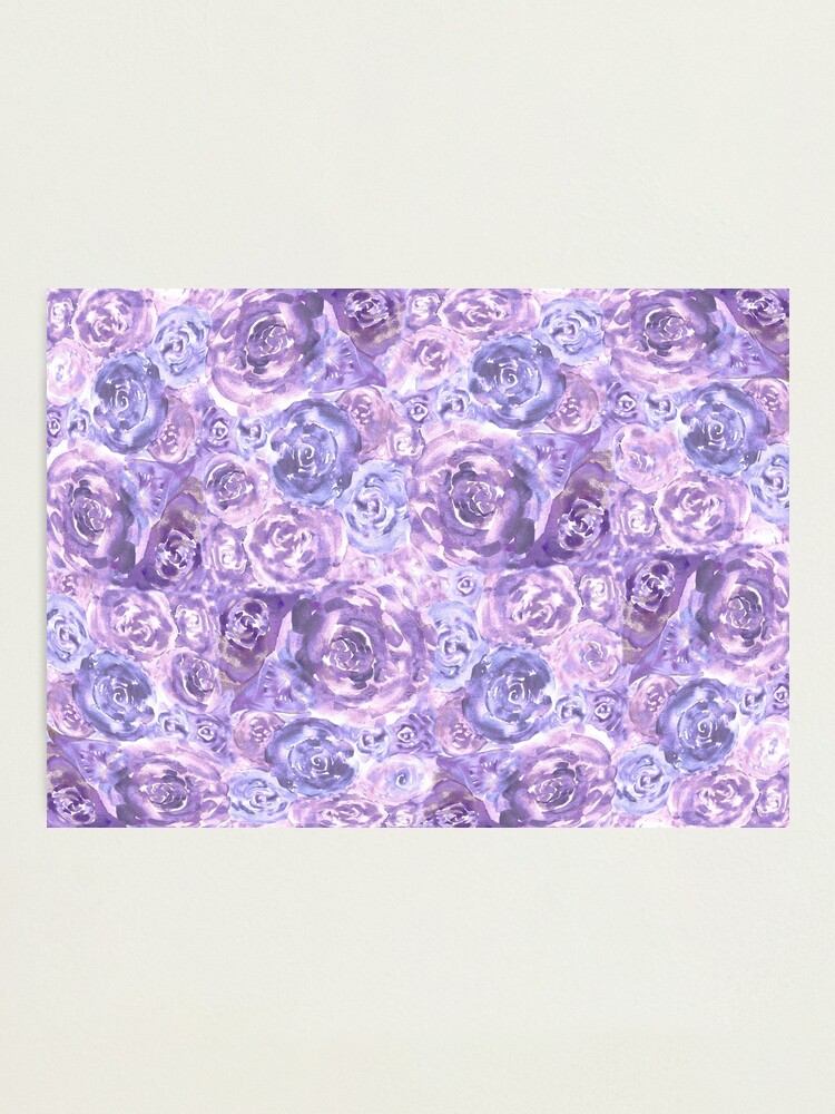 "Watercolor Roses. Pantone Color of the Year 2018: Ultra Violet ...