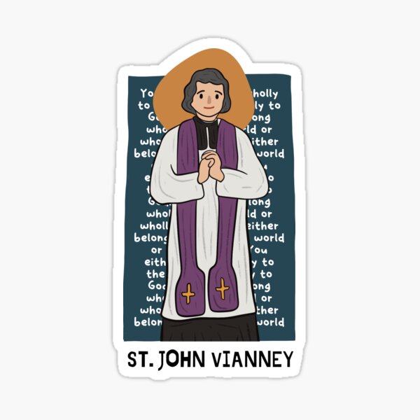 "St. John Vianney" Sticker for Sale by Klawisdesign | Redbubble