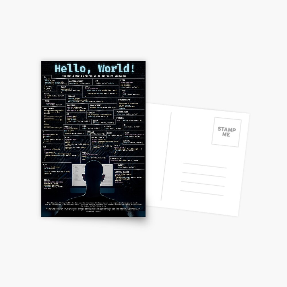 "Hello World Programmer and Software Developer" Poster for Sale by ...