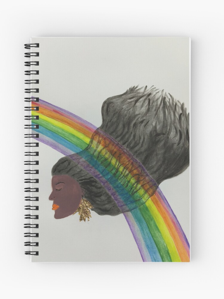 "Rainbow lady" Spiral Notebook for Sale by BeautyinColour | Redbubble