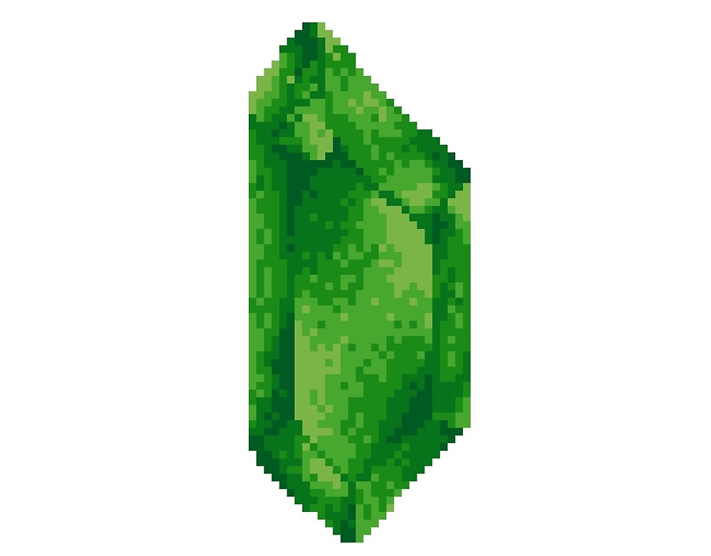 "Emerald Pixel art / May Birthstone Pixel art " by PixlPrints | Redbubble