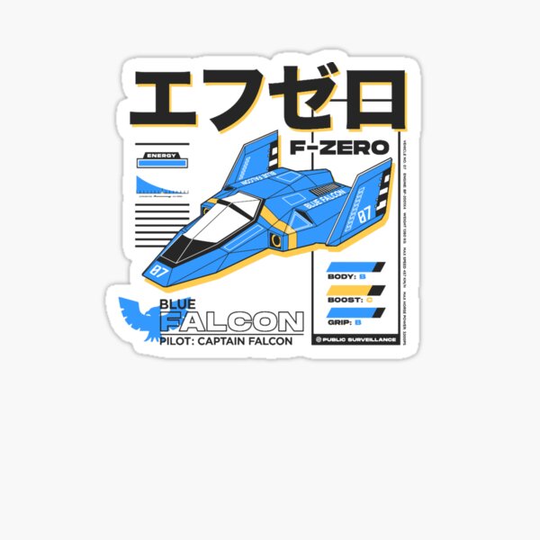 "BLUE FALCON" Sticker for Sale by NestorRoberts | Redbubble
