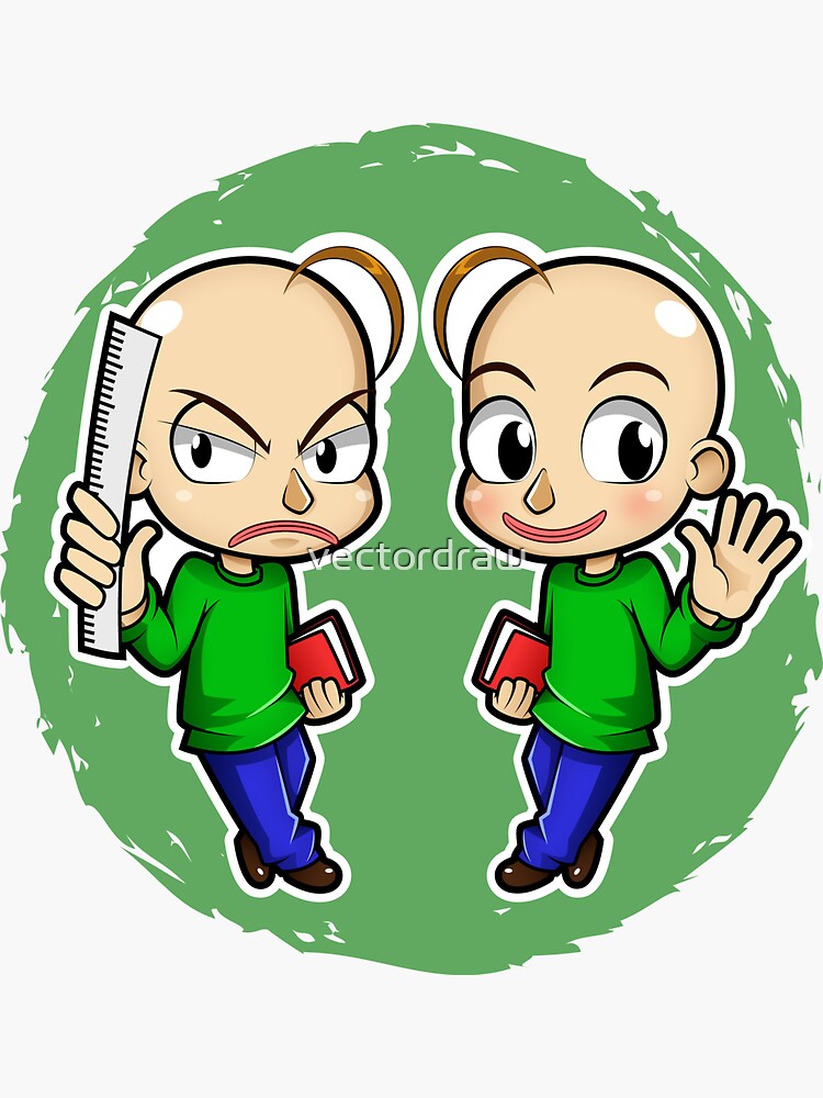"baldi chibi fanart" Sticker by vectordraw | Redbubble
