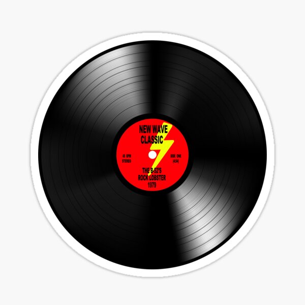 "New Wave Classic Vinyl Record "ROCK LOBSTER" 1979" Sticker for Sale by ...