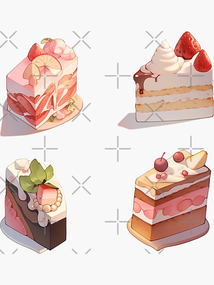"Cake 01- Sticker pack" Sticker for Sale by octoboobs | Redbubble