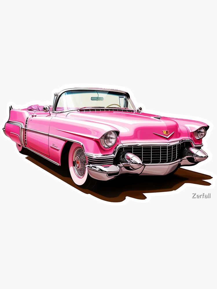 "Pink Cadillac" Sticker for Sale by Zerfall | Redbubble