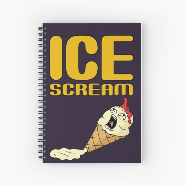 "Ice Scream Text" Spiral Notebook by Clintonbaptiste | Redbubble