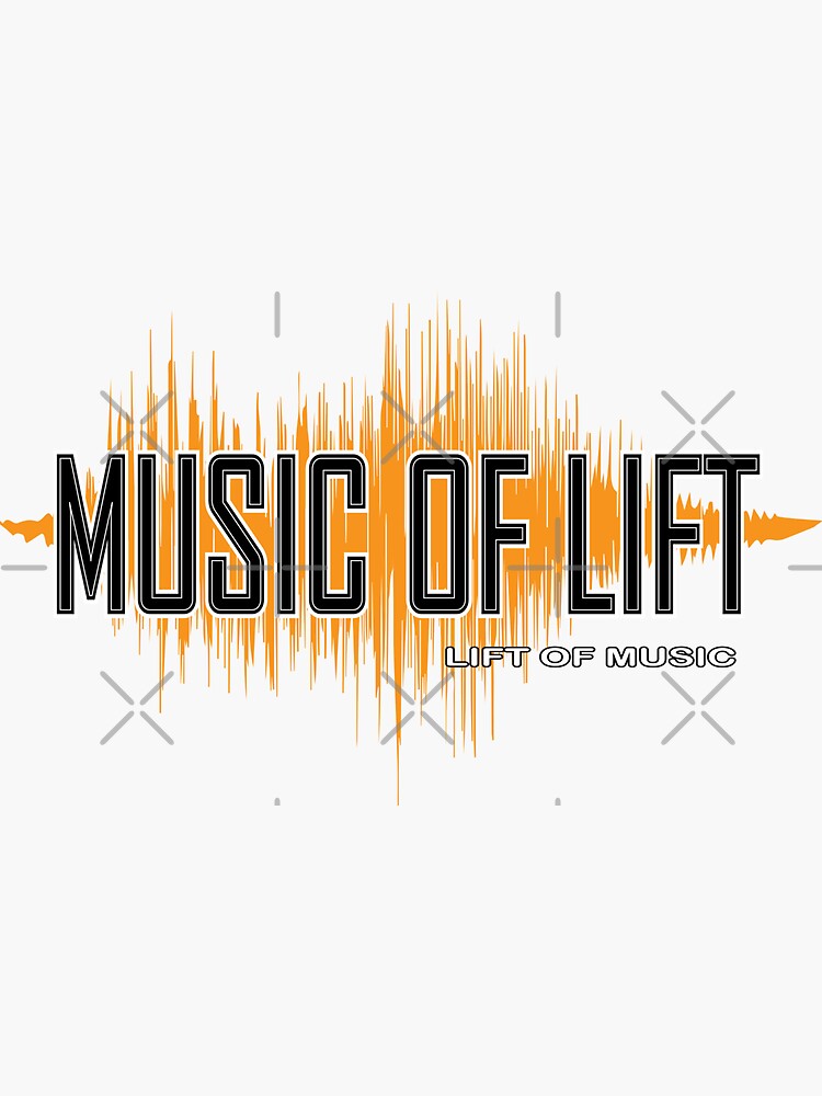 "Music of lift with equalizer wave.typography slogan design." Sticker ...
