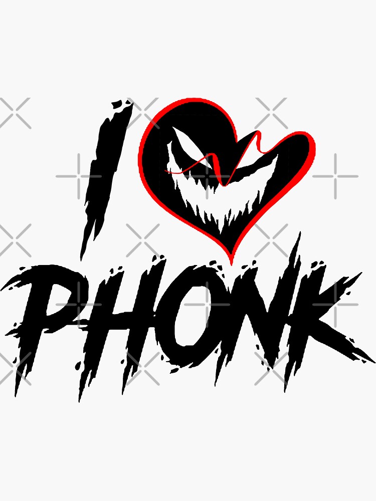 "I Love Phonk" Sticker for Sale by Color-Toonix | Redbubble