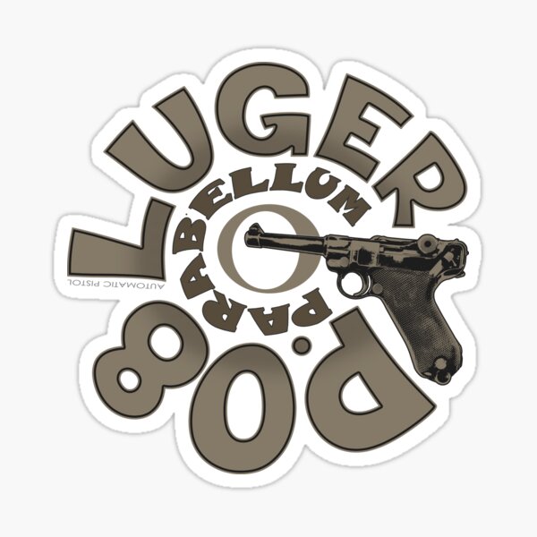"Luger P-08 Parabellum Pistol" Sticker for Sale by NormanX | Redbubble