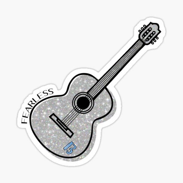 "Taylor Swift Fearless Guitar" Sticker by LaCaracolaMagic | Redbubble