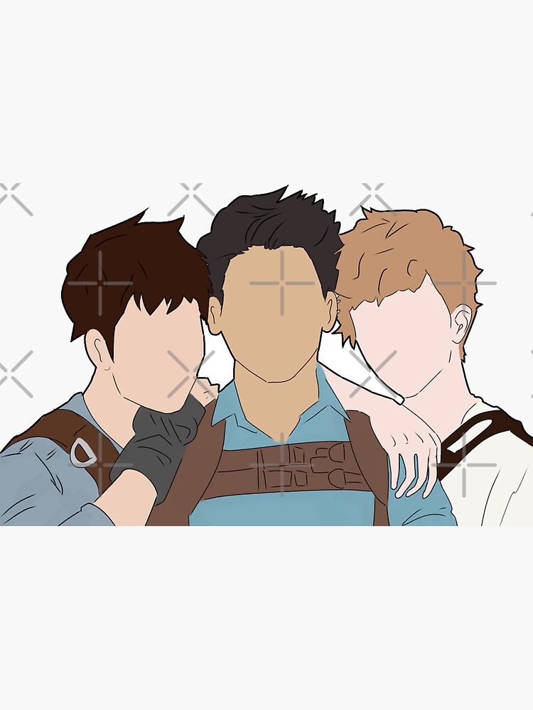 "Maze Runner trio" Sticker for Sale by natural-blue | Redbubble