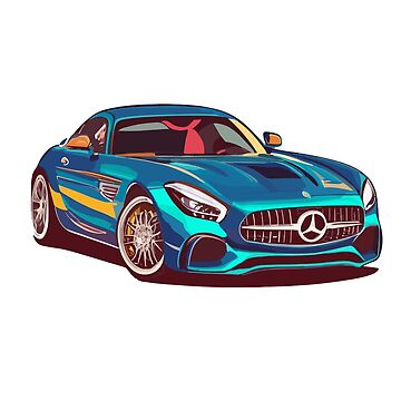 "Mercedes GT - Cartoon Design" Sticker for Sale by PoppinDesigner ...