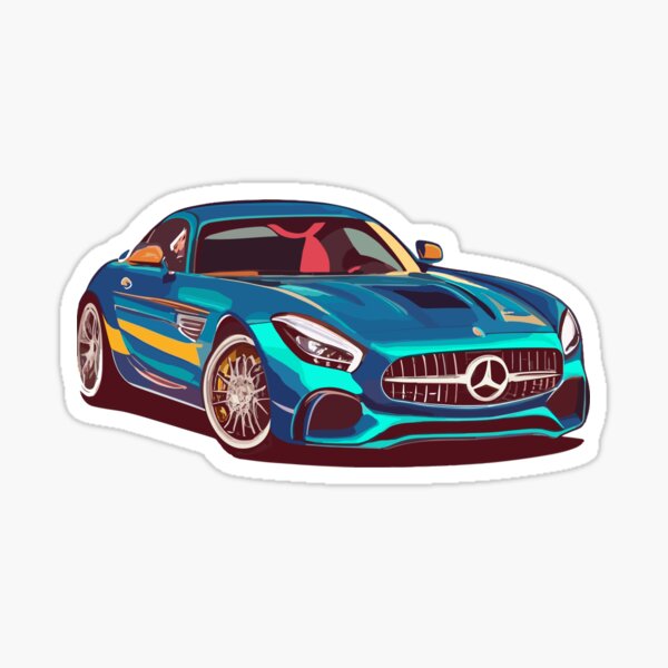 "Mercedes GT - Cartoon Design" Sticker for Sale by PoppinDesigner ...