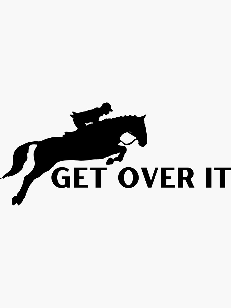 "jumping - get over it" Sticker for Sale by ealynch | Redbubble