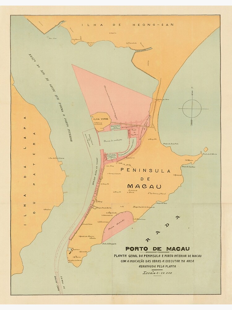 "Vintage Map of Macau China (1920)" Poster for Sale by BravuraMedia ...